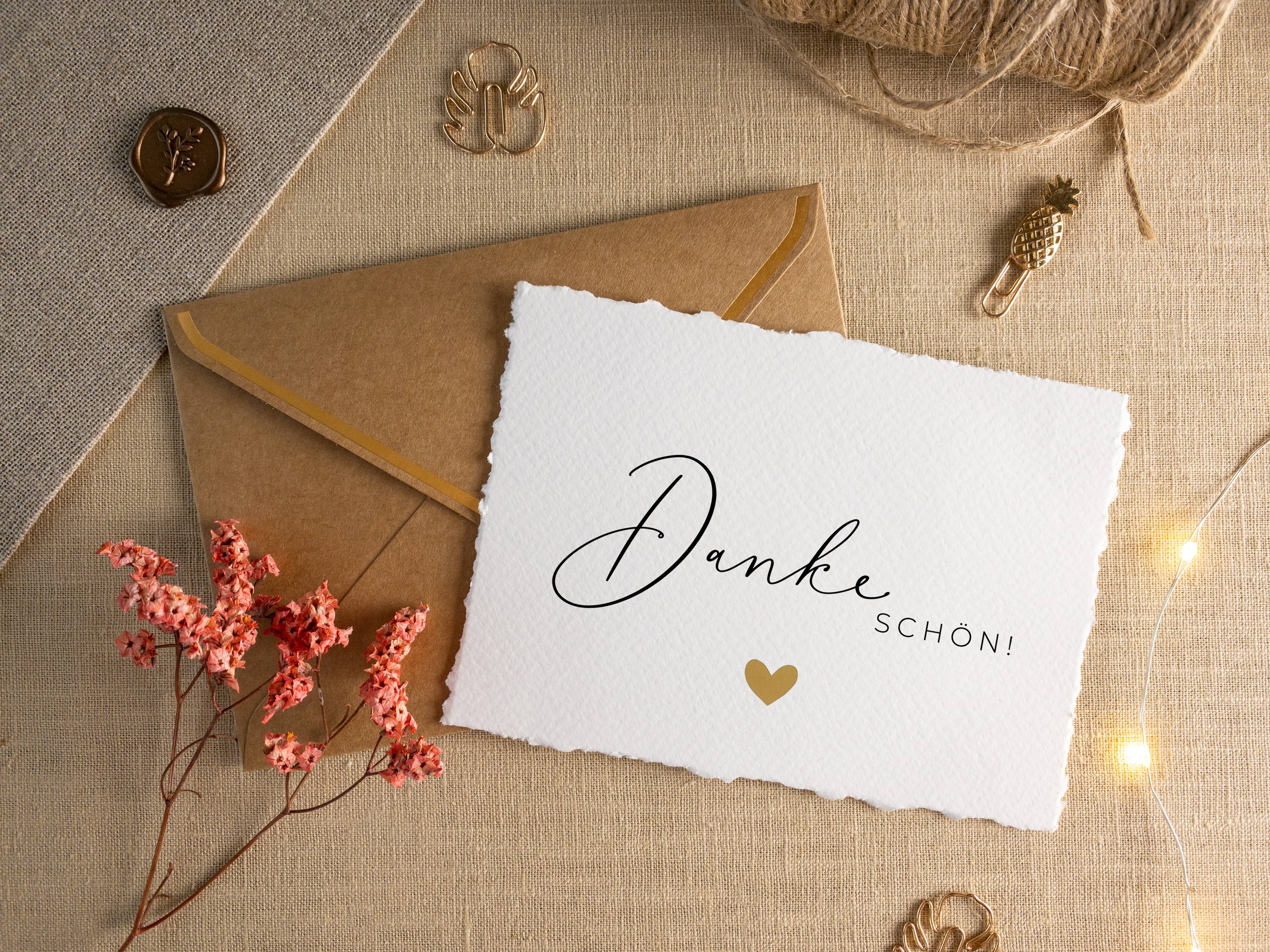 Dankeschön Karte handgerissen | JoliCoon